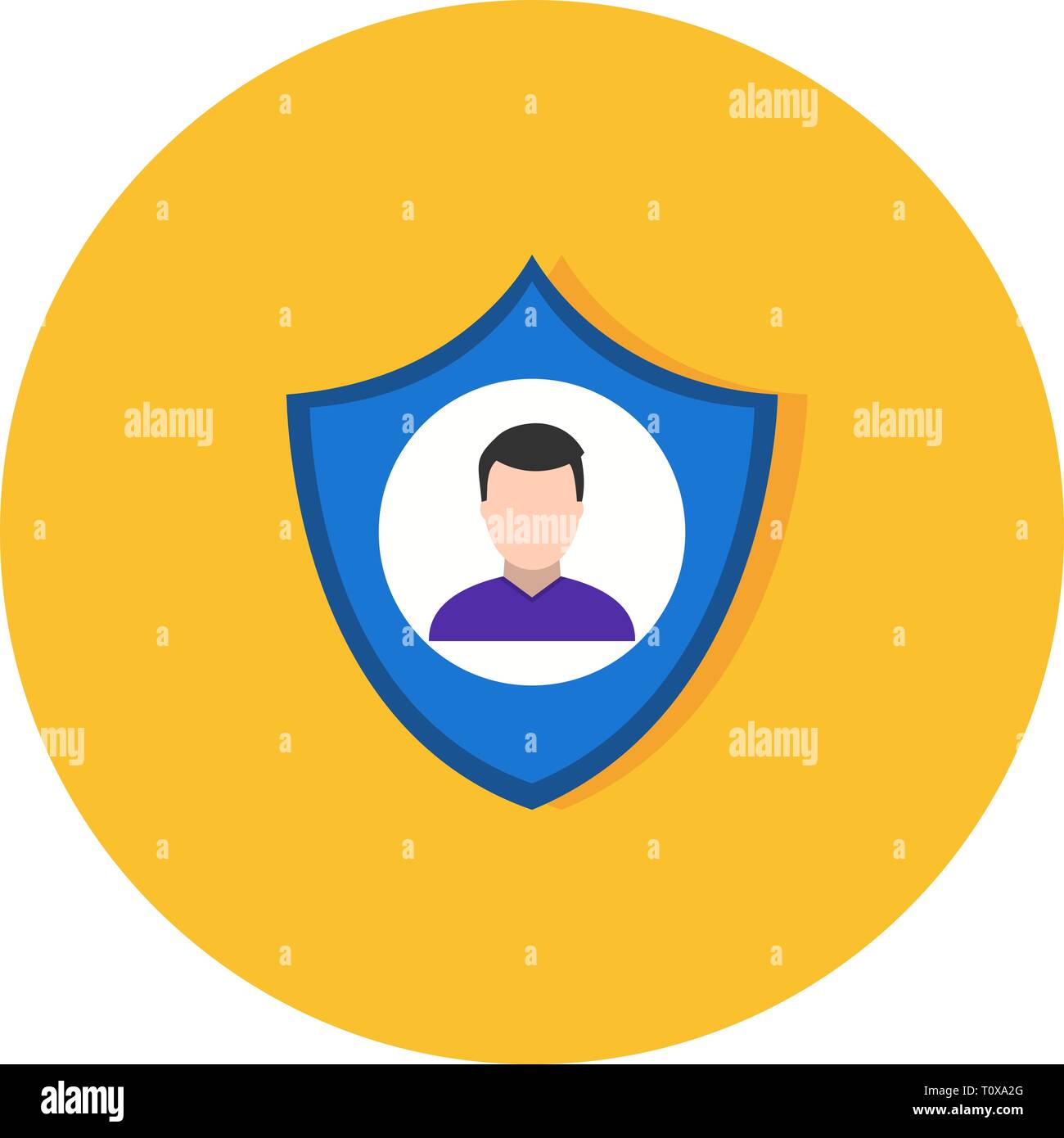Illustration Business Protection Icon Stock Photo - Alamy