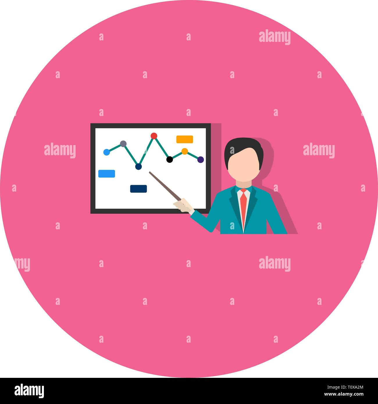 Illustration Presentation Icon Stock Photo - Alamy