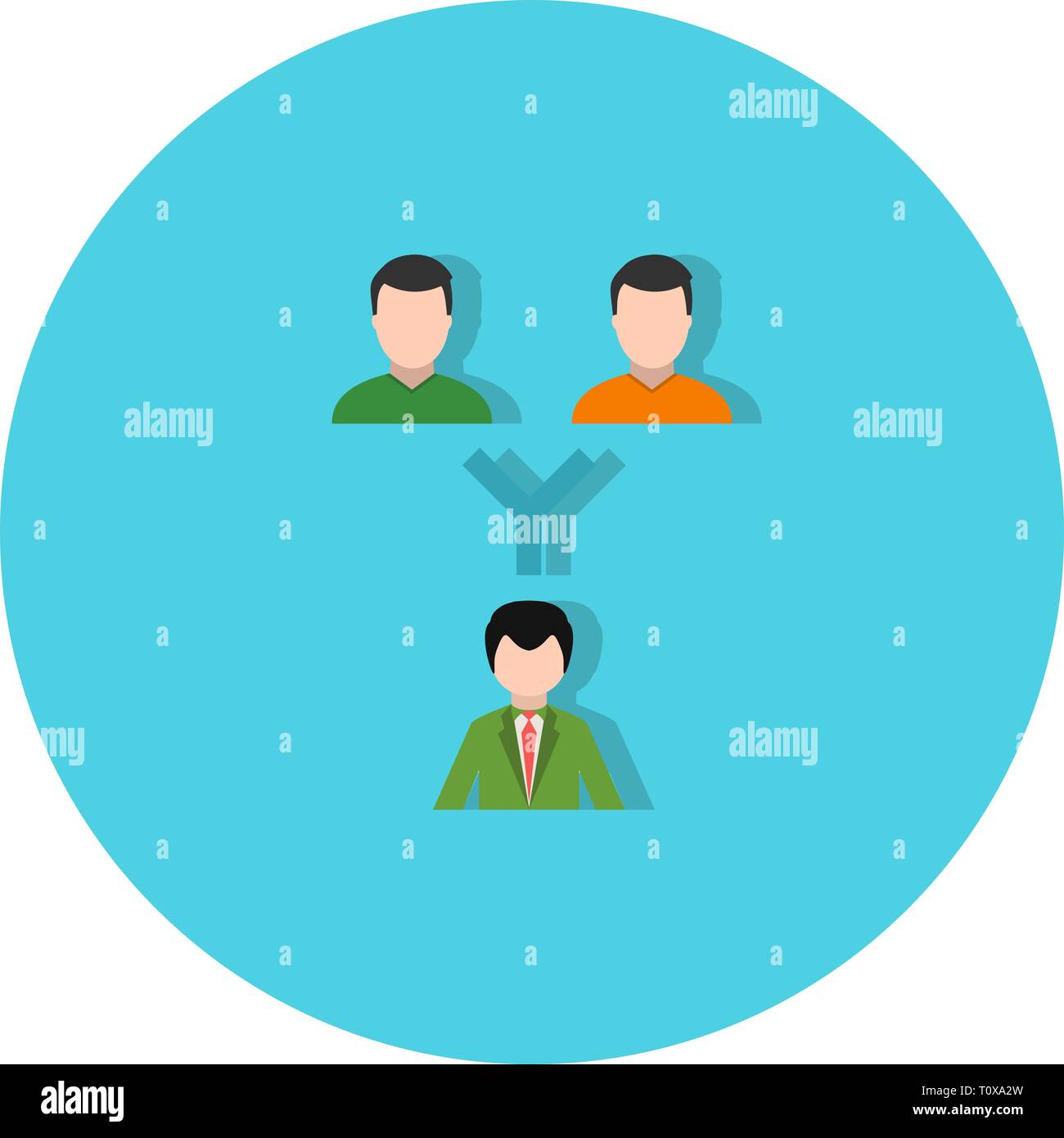 Illustration Working Team Icon Stock Photo - Alamy