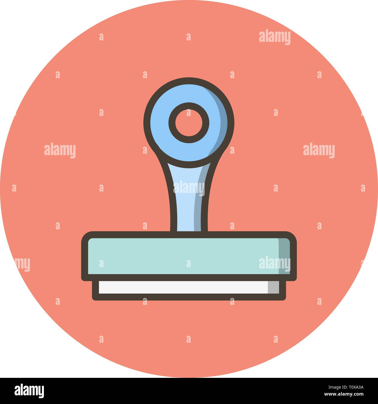 Illustration Stamp Icon Stock Photo - Alamy
