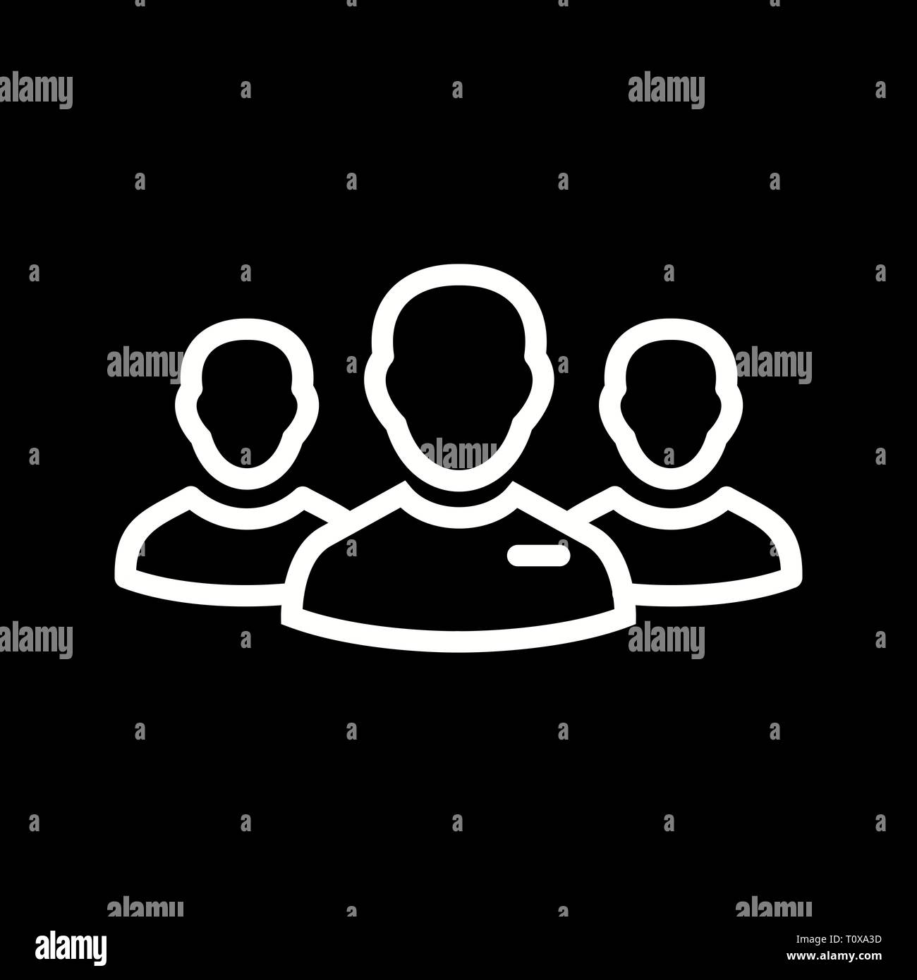 Illustration Leader of Group Icon Stock Photo - Alamy
