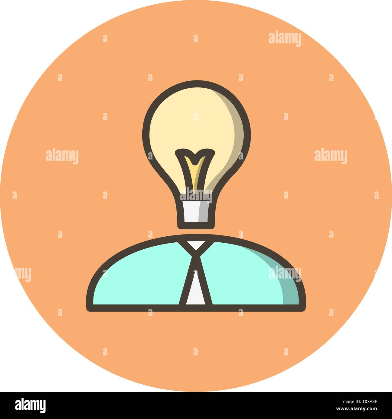 Illustration Creavite Man Icon Stock Photo - Alamy