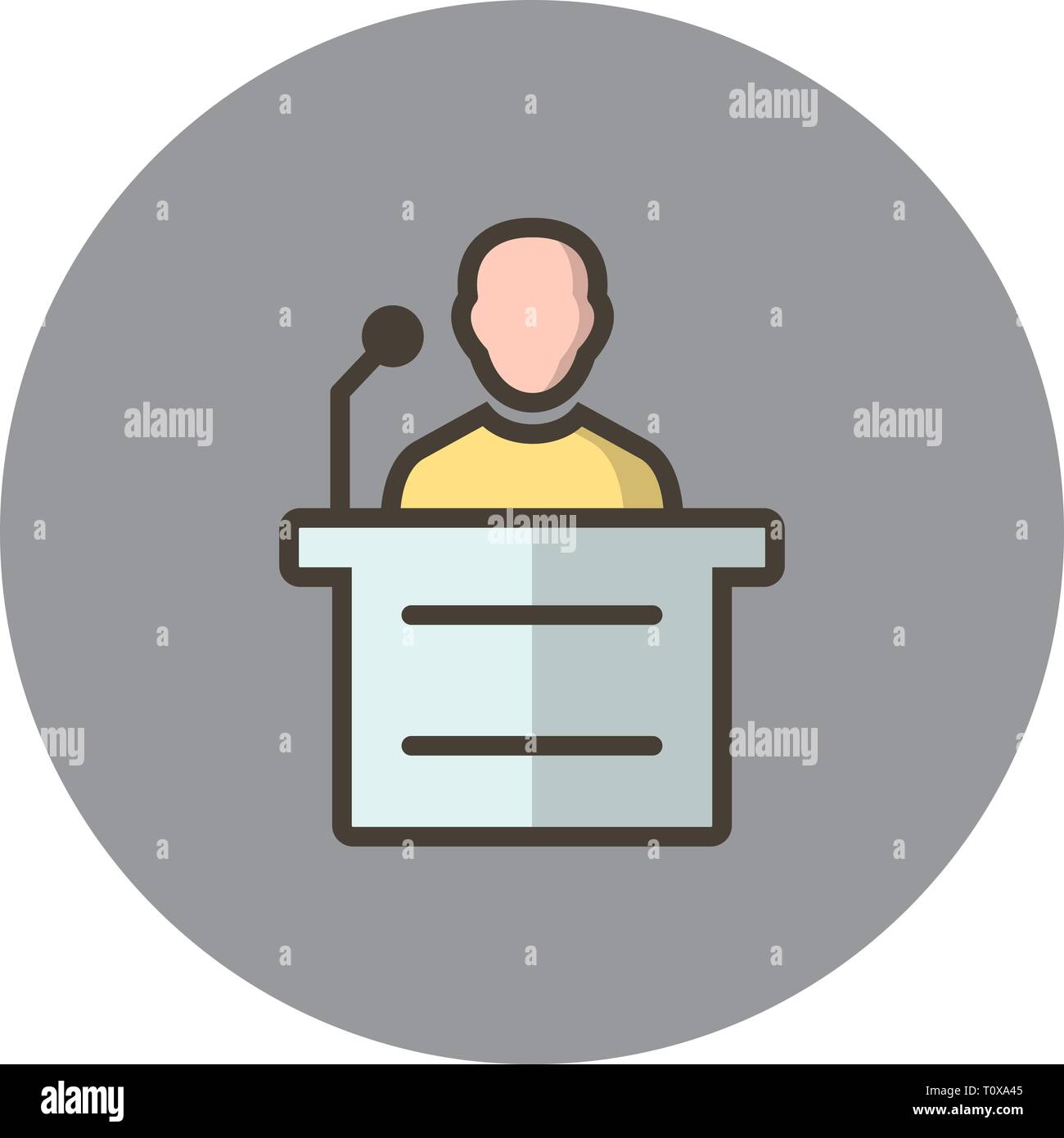 Illustration Speech Vector Icon Stock Photo - Alamy