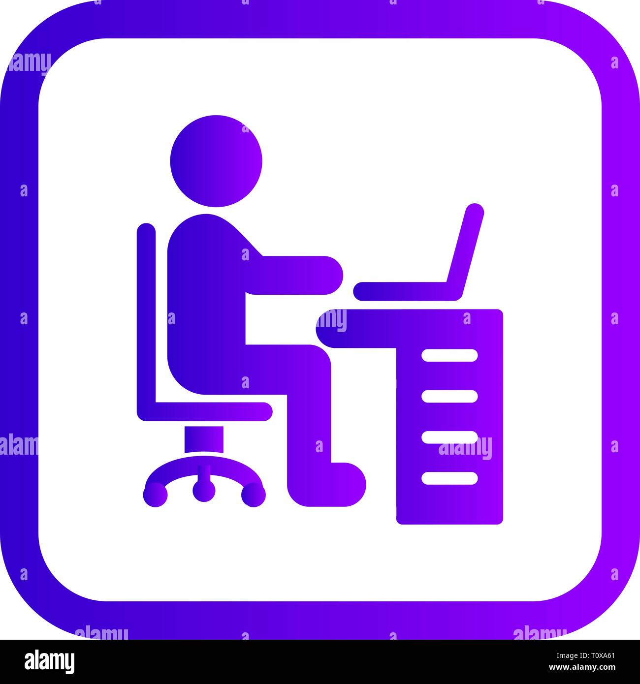 Illustration Workspace Icon Stock Photo - Alamy