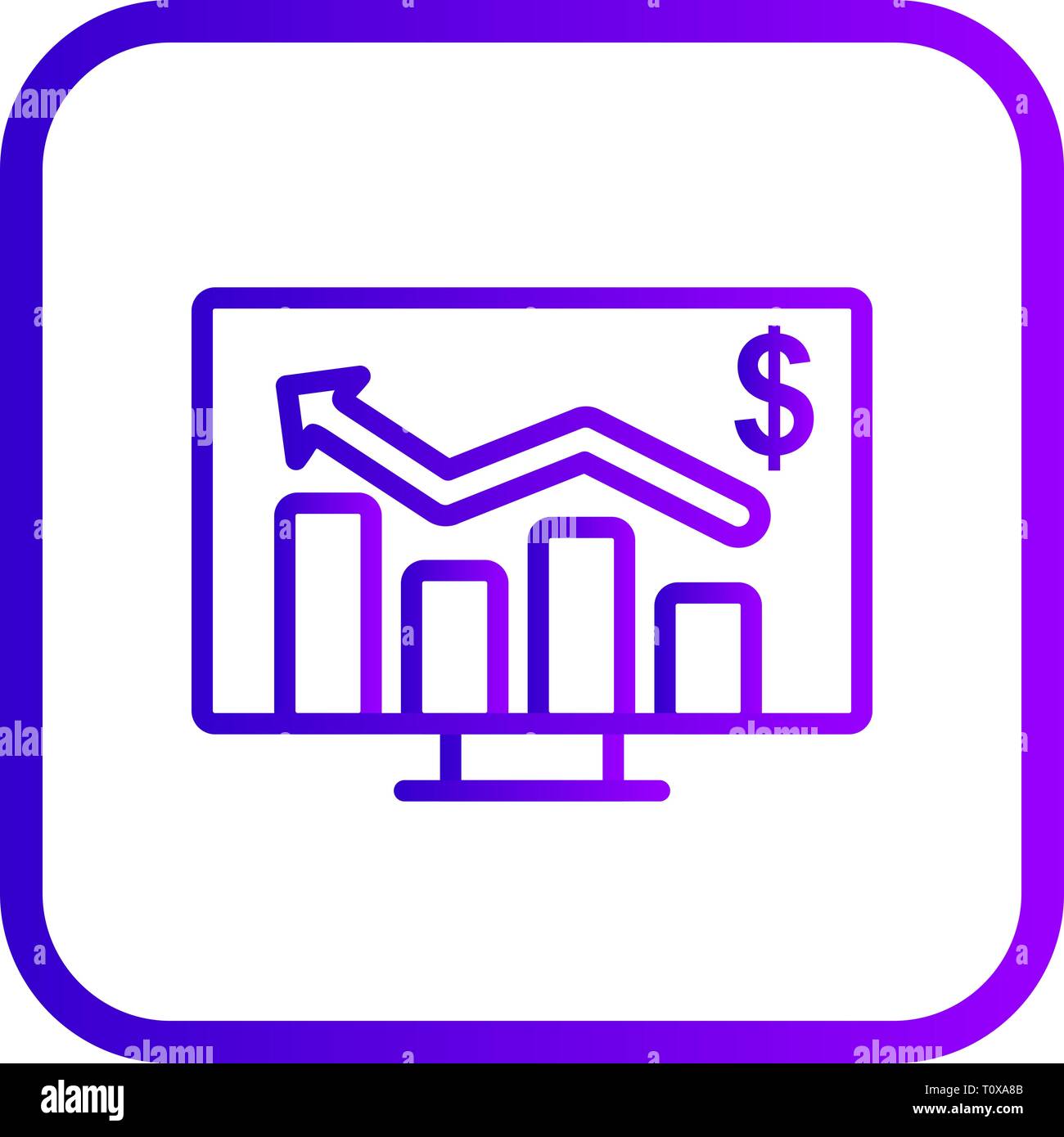 Illustration Business Chart Icon Stock Photo - Alamy