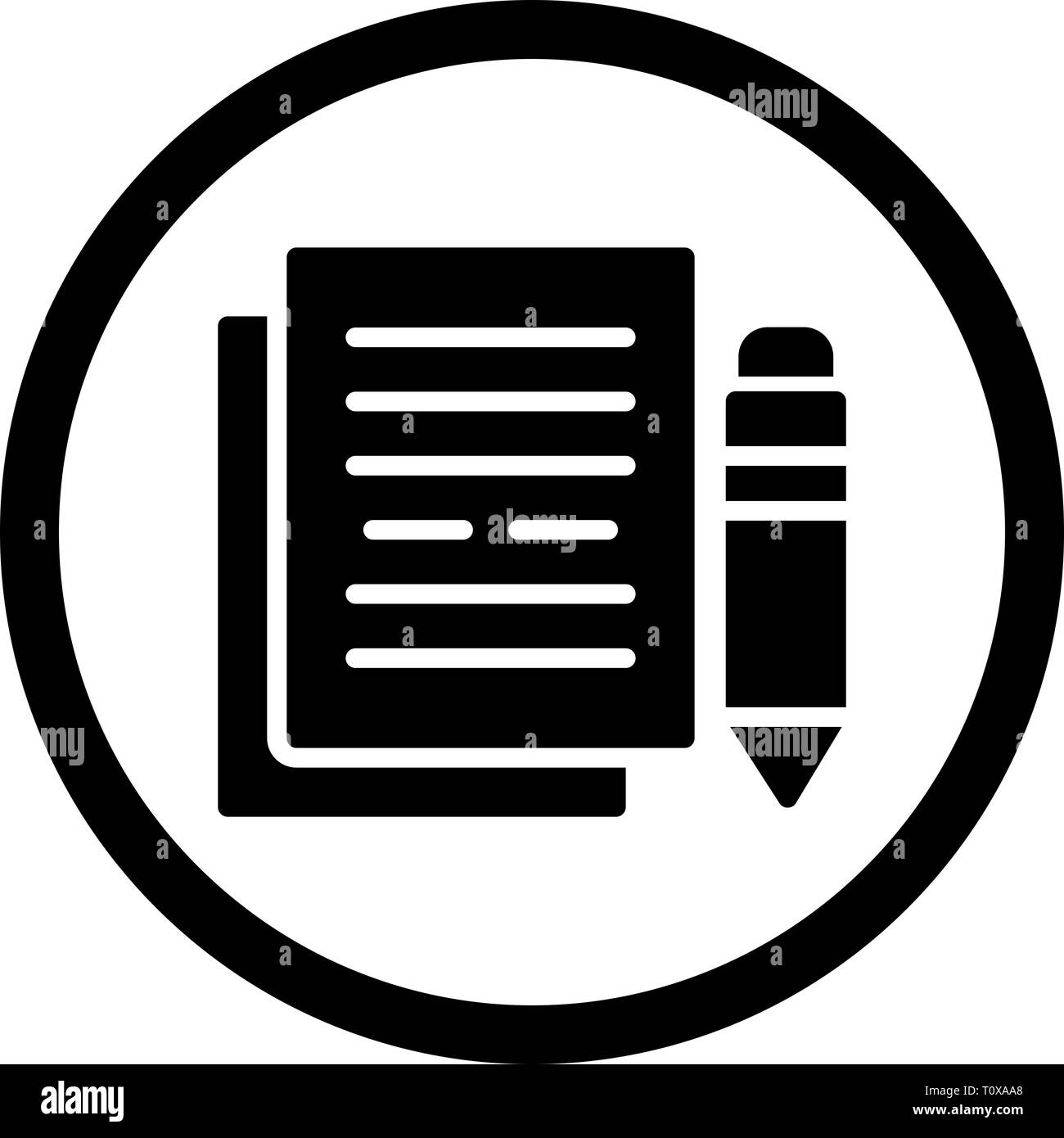 Illustration Documentation Icon Stock Photo - Alamy