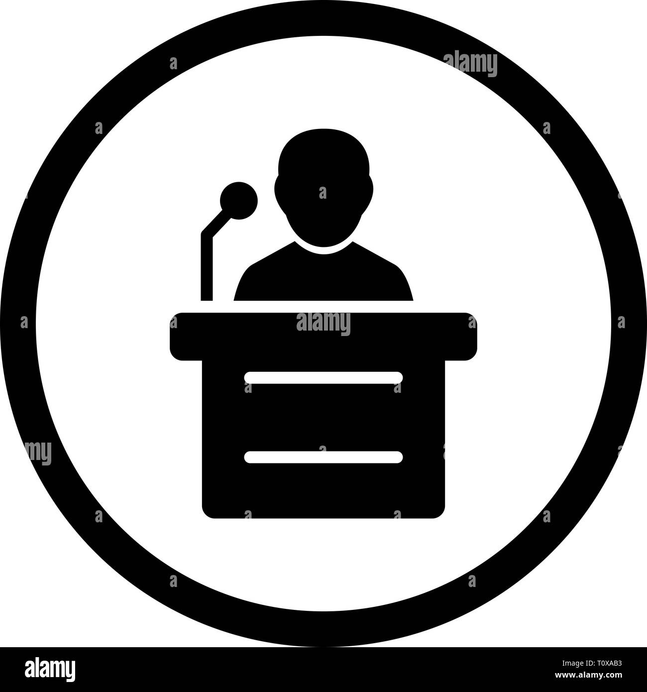 Illustration Speech Vector Icon Stock Photo - Alamy