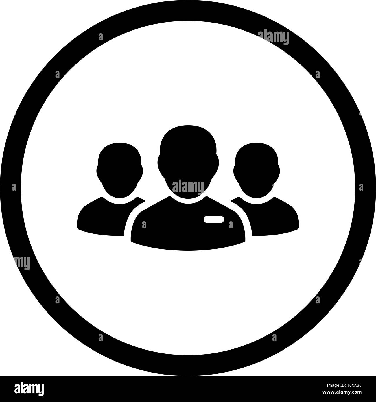 Illustration Leader of Group Icon Stock Photo - Alamy