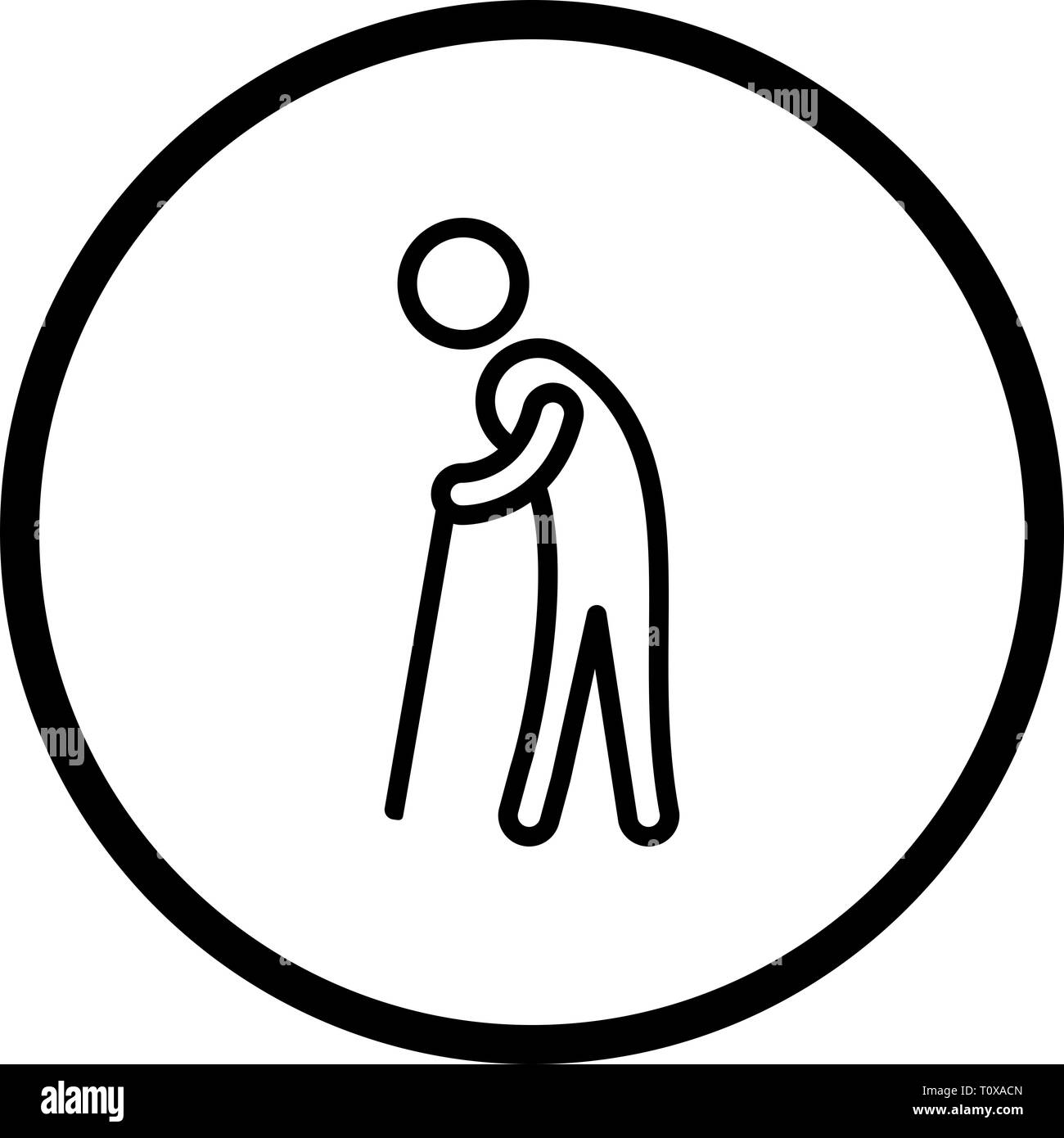 Illustration Retirement Icon Stock Photo - Alamy