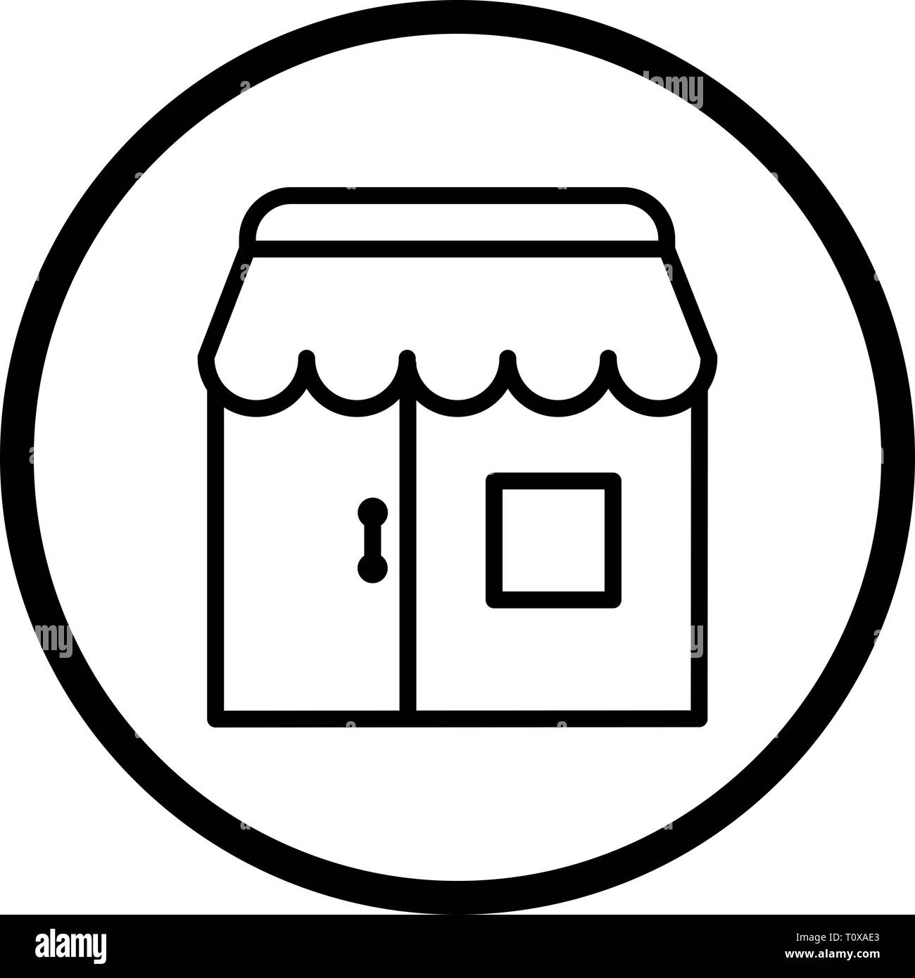 Illustration Shop Icon Stock Photo - Alamy