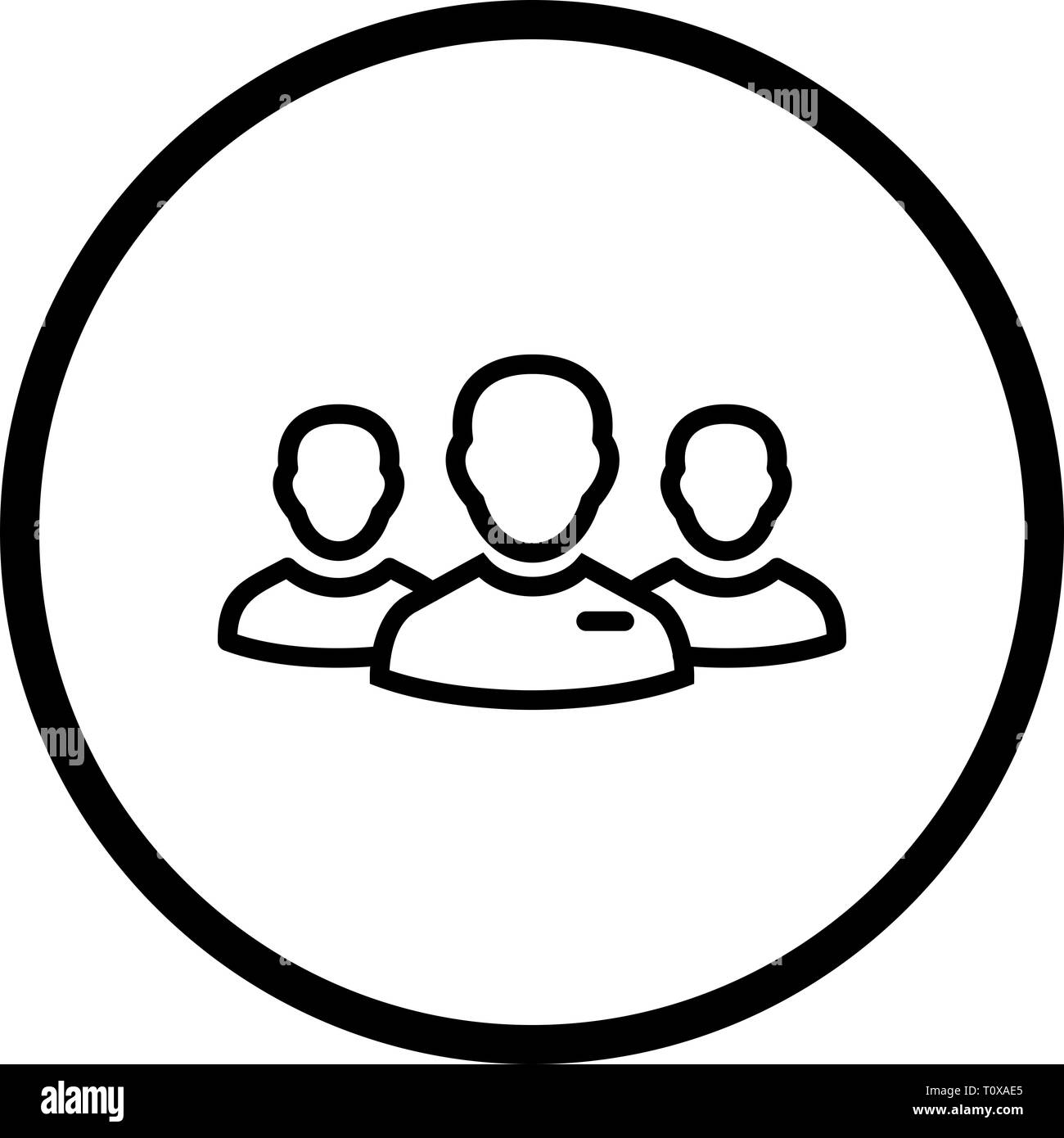 Illustration Leader of Group Icon Stock Photo - Alamy