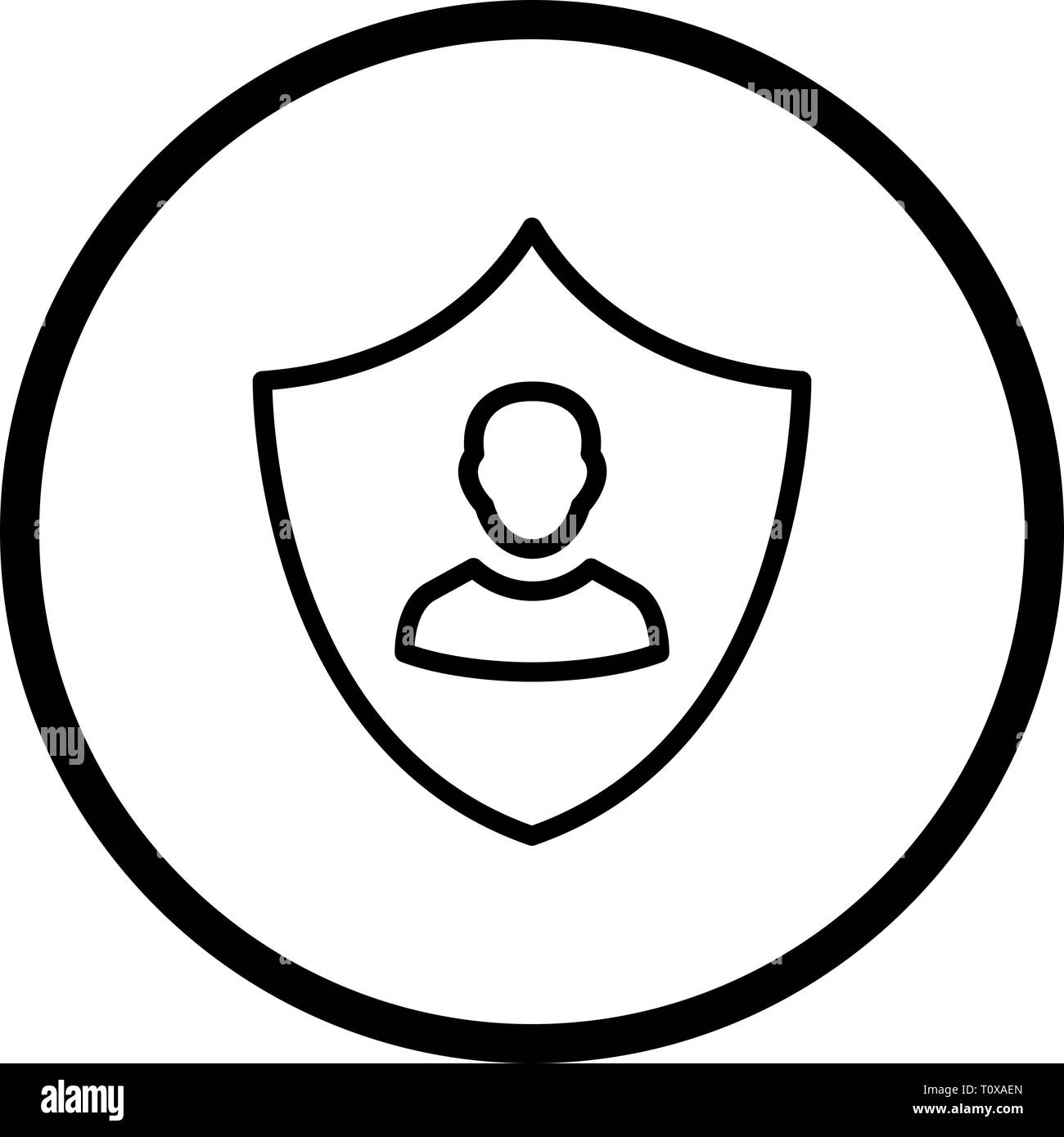 Illustration Business Protection Icon Stock Photo - Alamy
