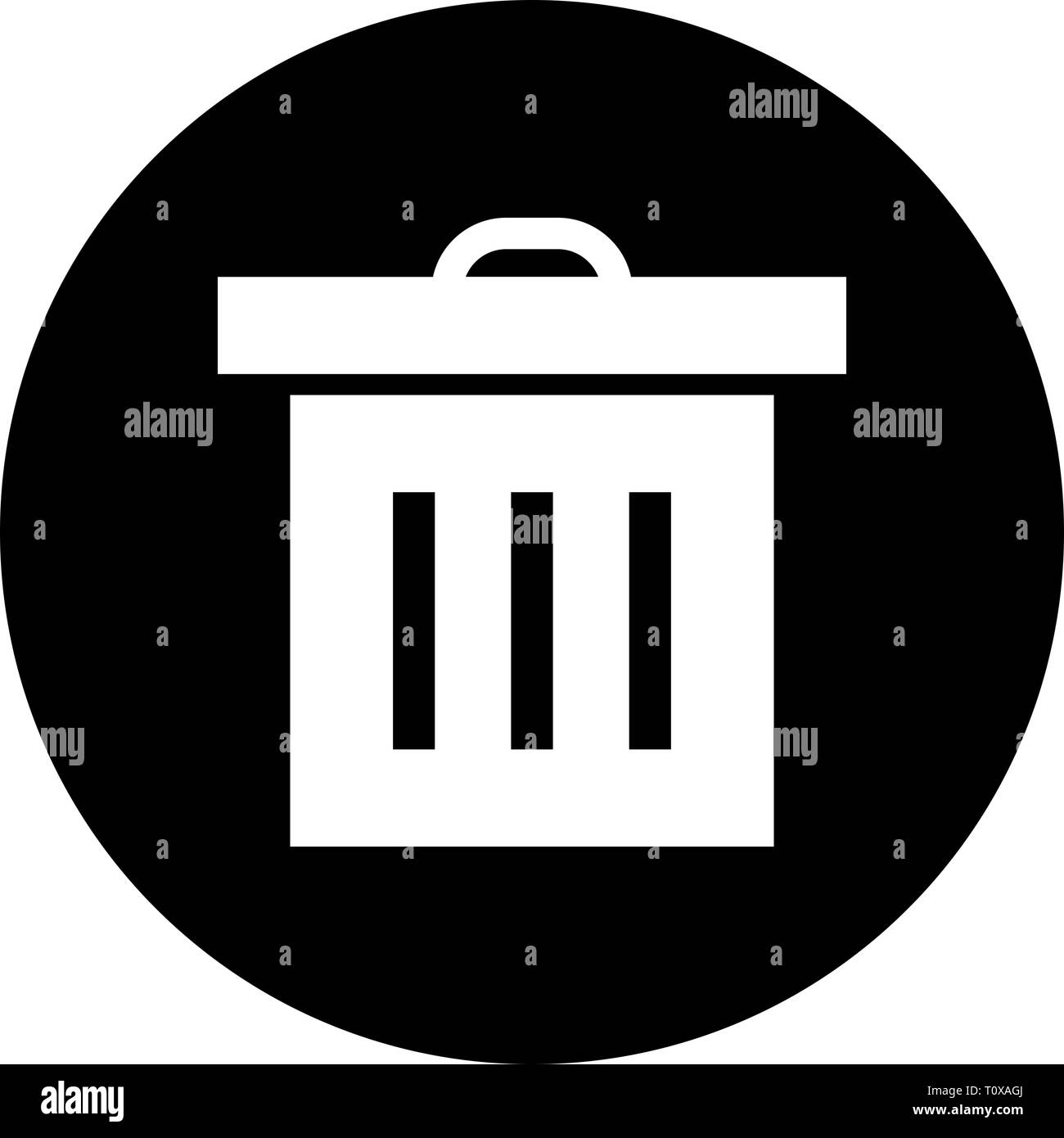 Illustration Trash Icon Stock Photo - Alamy