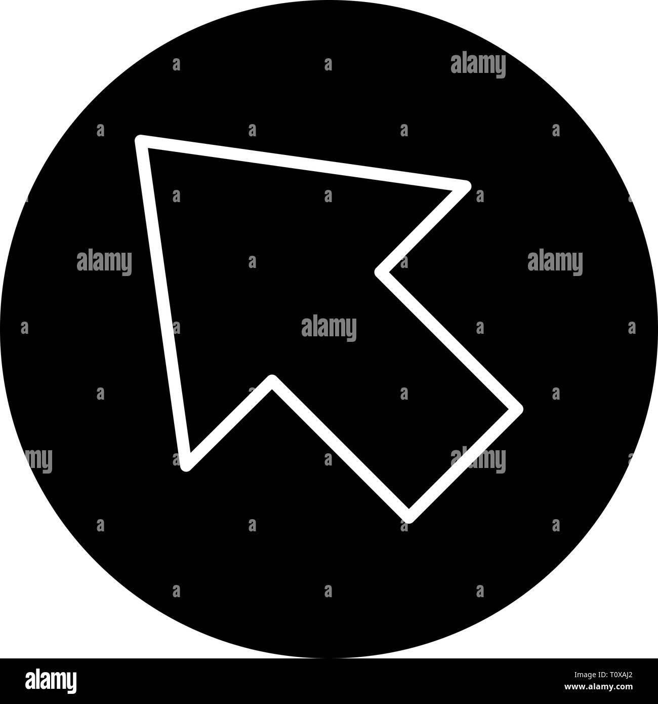 Illustration Cursor Icon Stock Photo - Alamy