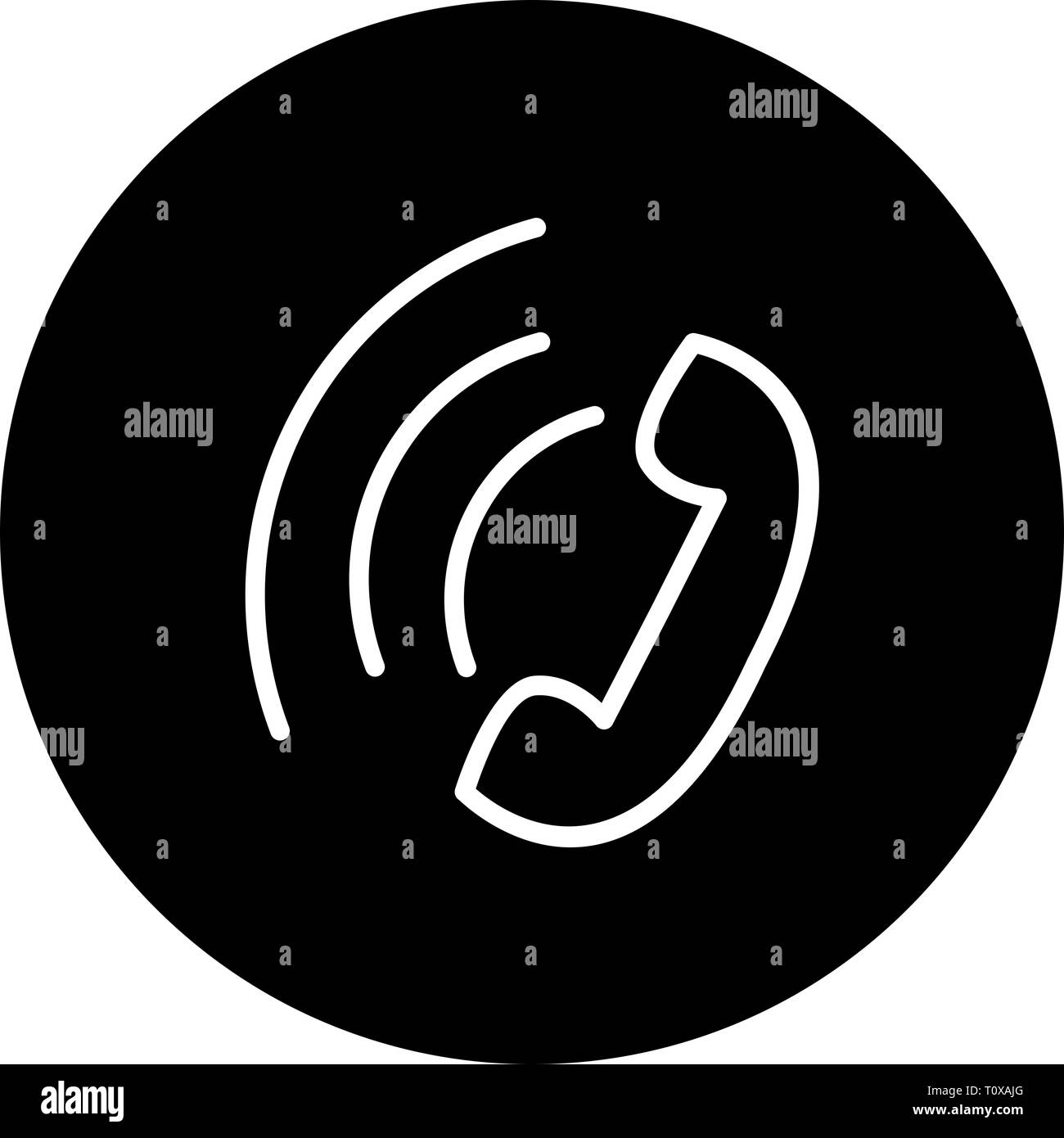 Illustration Active Call Icon Stock Photo - Alamy