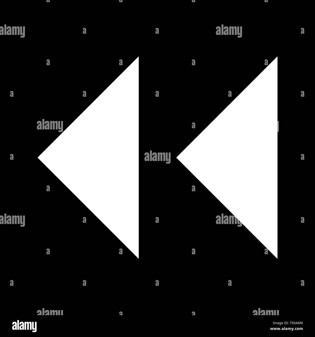 Backward arrows icon hi-res stock photography and images - Alamy