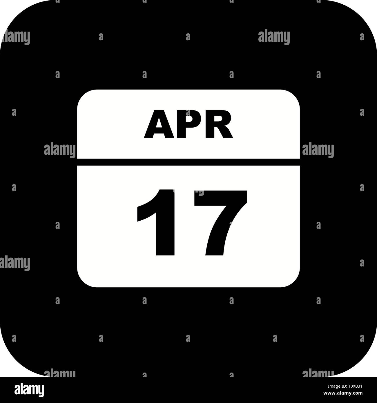 17 april calendar on hi-res stock photography and images - Alamy