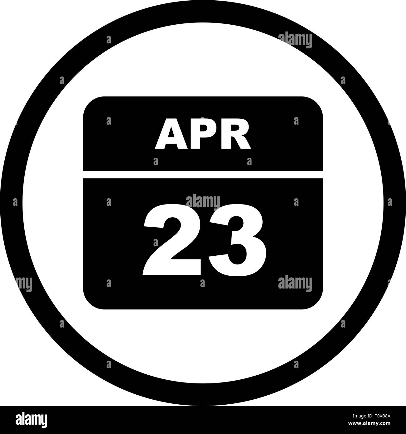 April 23rd Date on a Single Day Calendar Stock Photo - Alamy