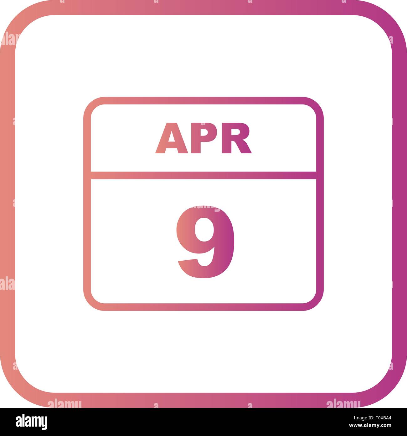 April 9 calendar hi-res stock photography and images - Alamy