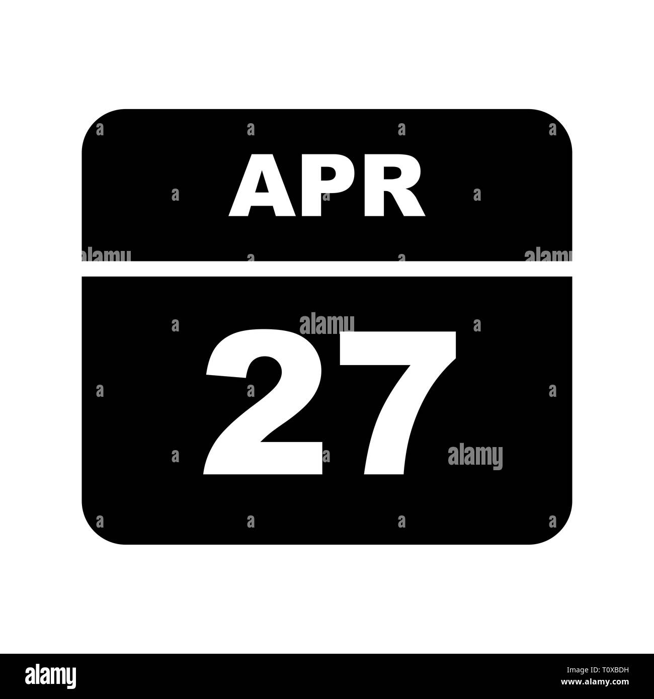 April 27th Date on a Single Day Calendar Stock Photo - Alamy