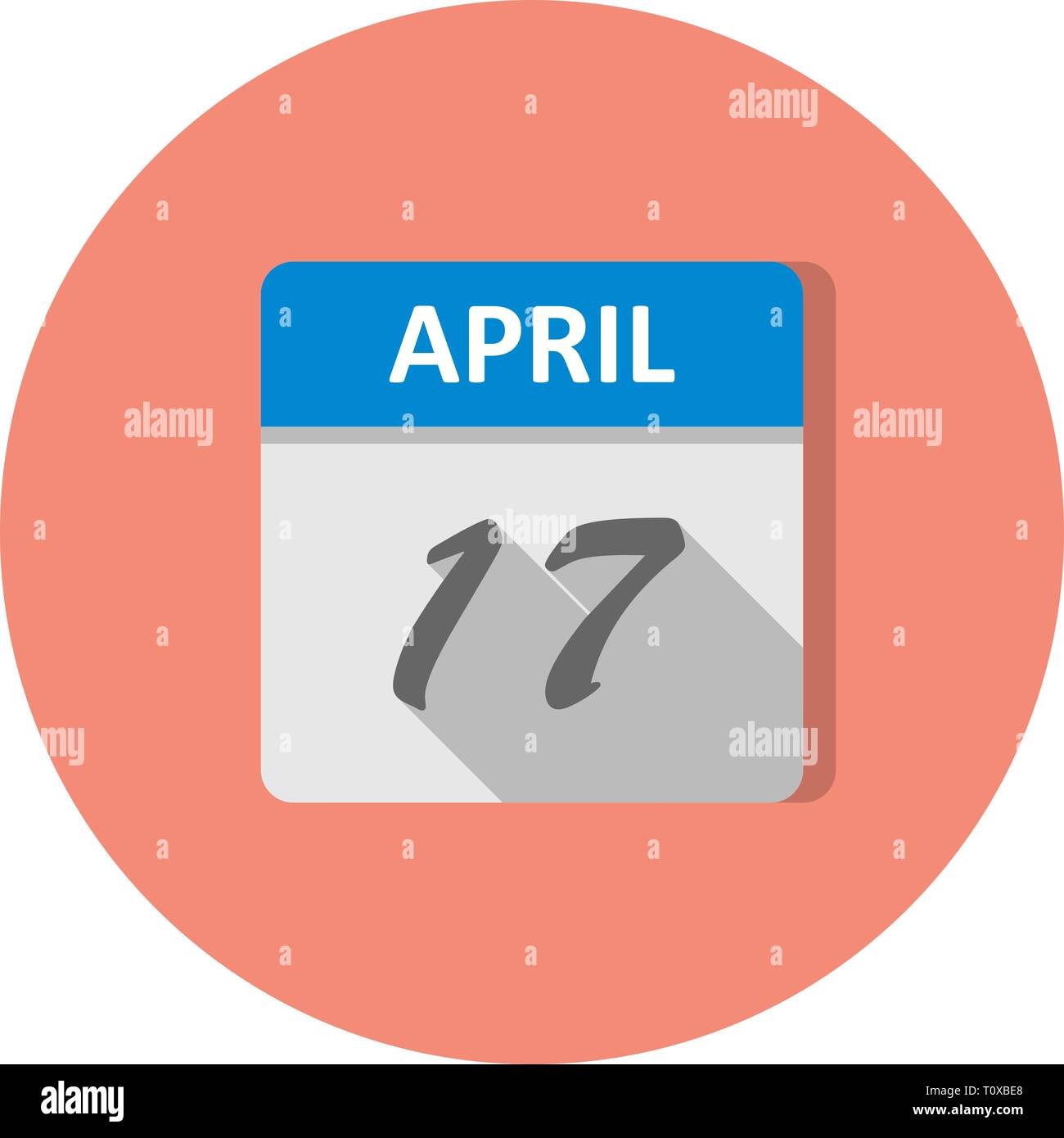 April 17th Date on a Single Day Calendar Stock Photo - Alamy