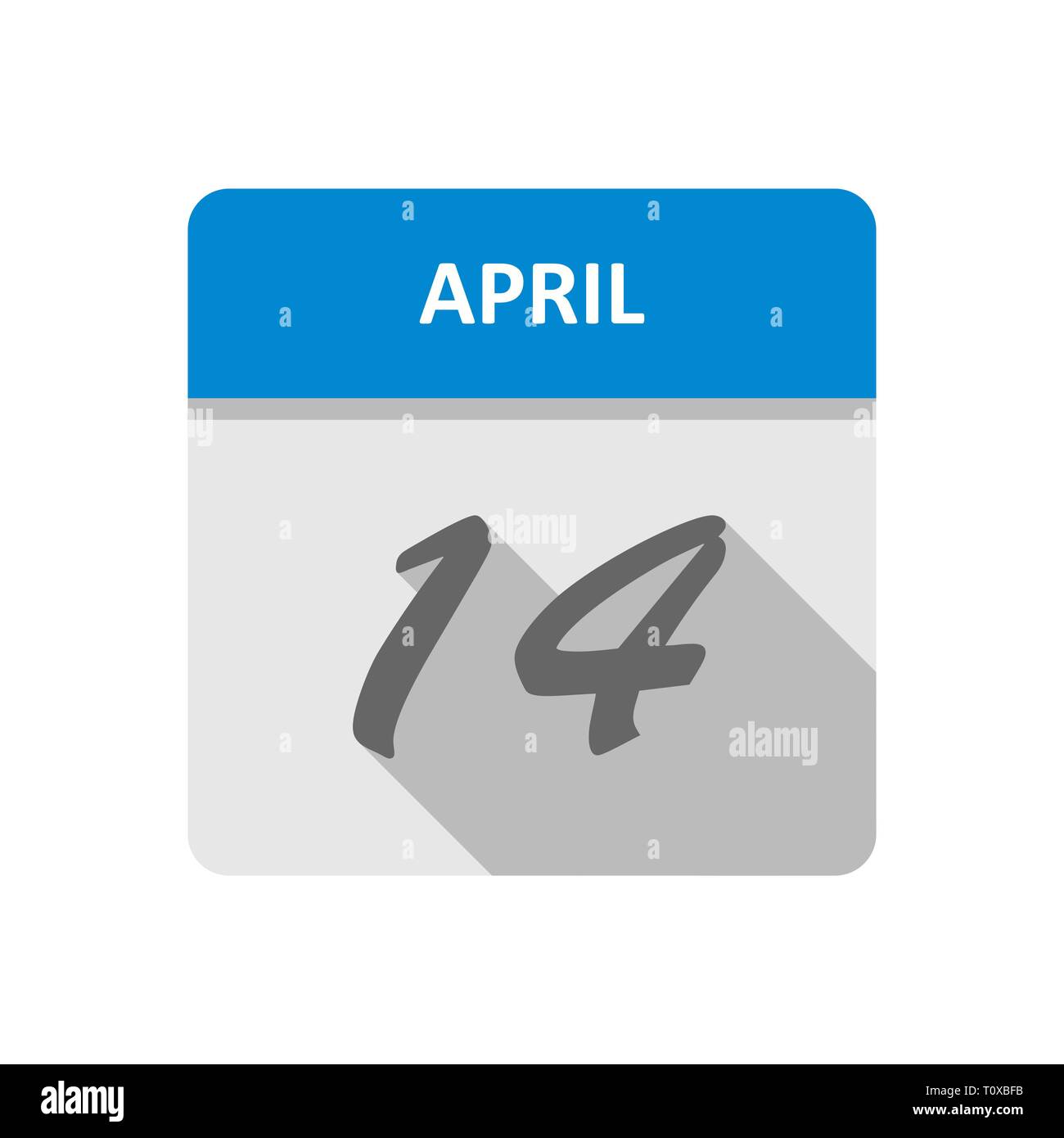 April 14th Date on a Single Day Calendar Stock Photo - Alamy
