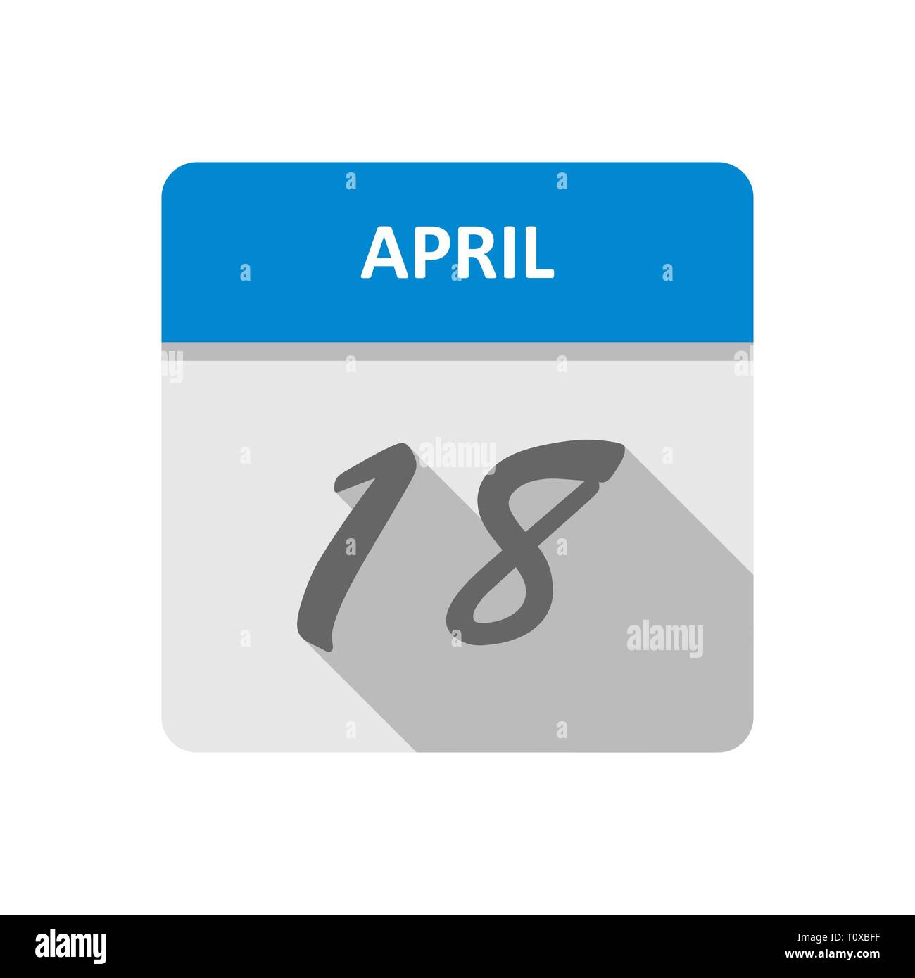 April 18 calendar Cut Out Stock Images & Pictures - Alamy