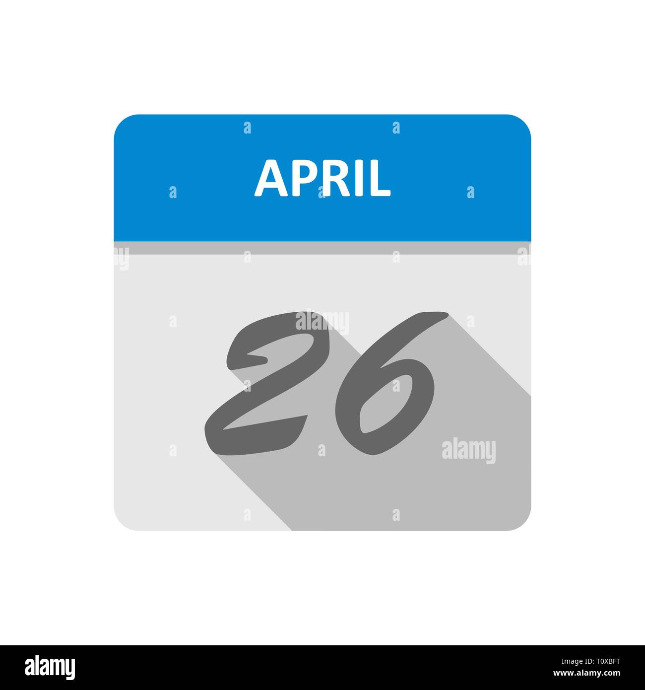 April 26 date on calendar Cut Out Stock Images & Pictures - Alamy