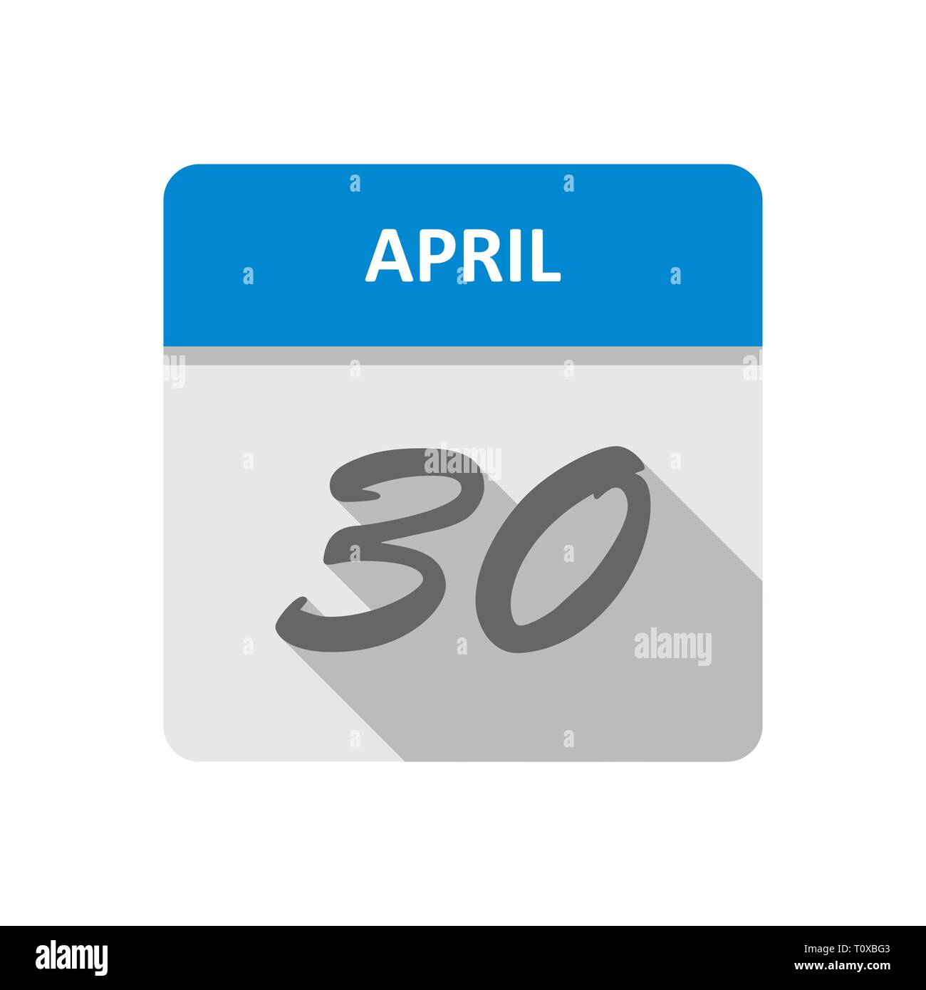 April 30th Date on a Single Day Calendar Stock Photo - Alamy