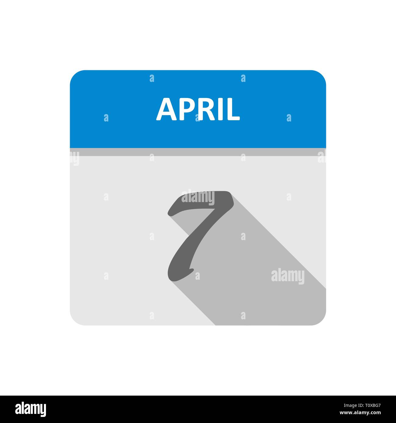 April 7th Date on a Single Day Calendar Stock Photo - Alamy