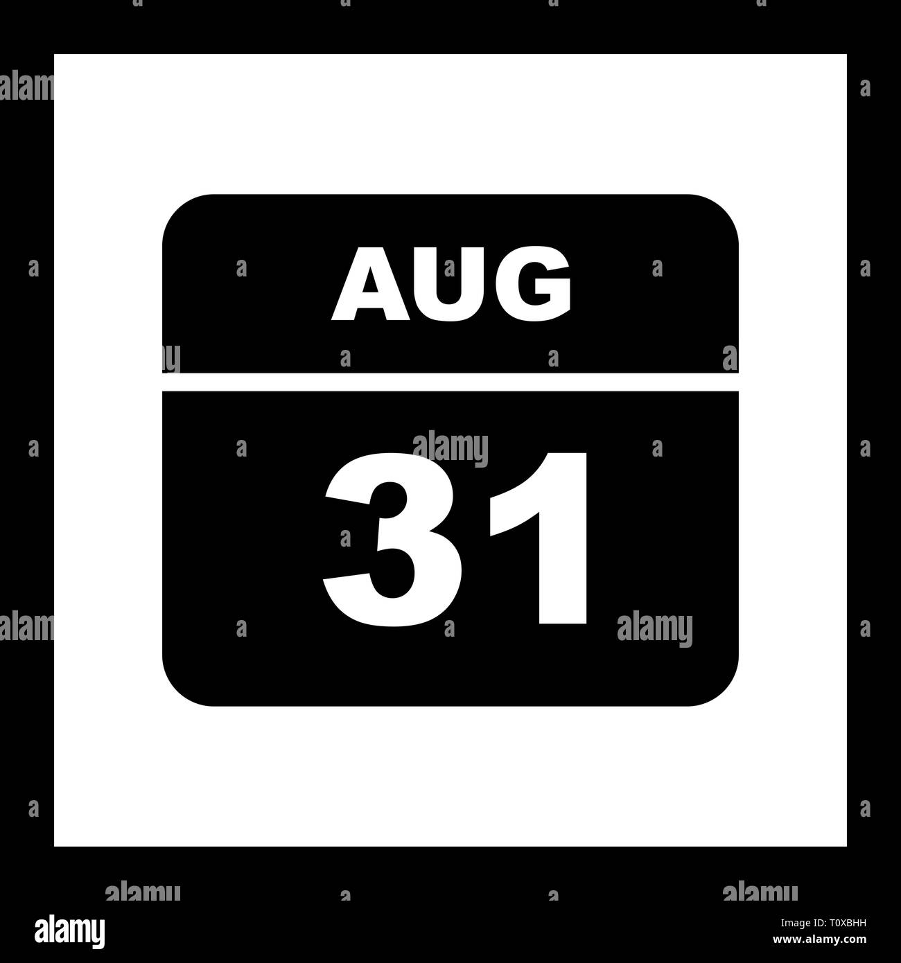 August 31st calendar hi-res stock photography and images - Alamy
