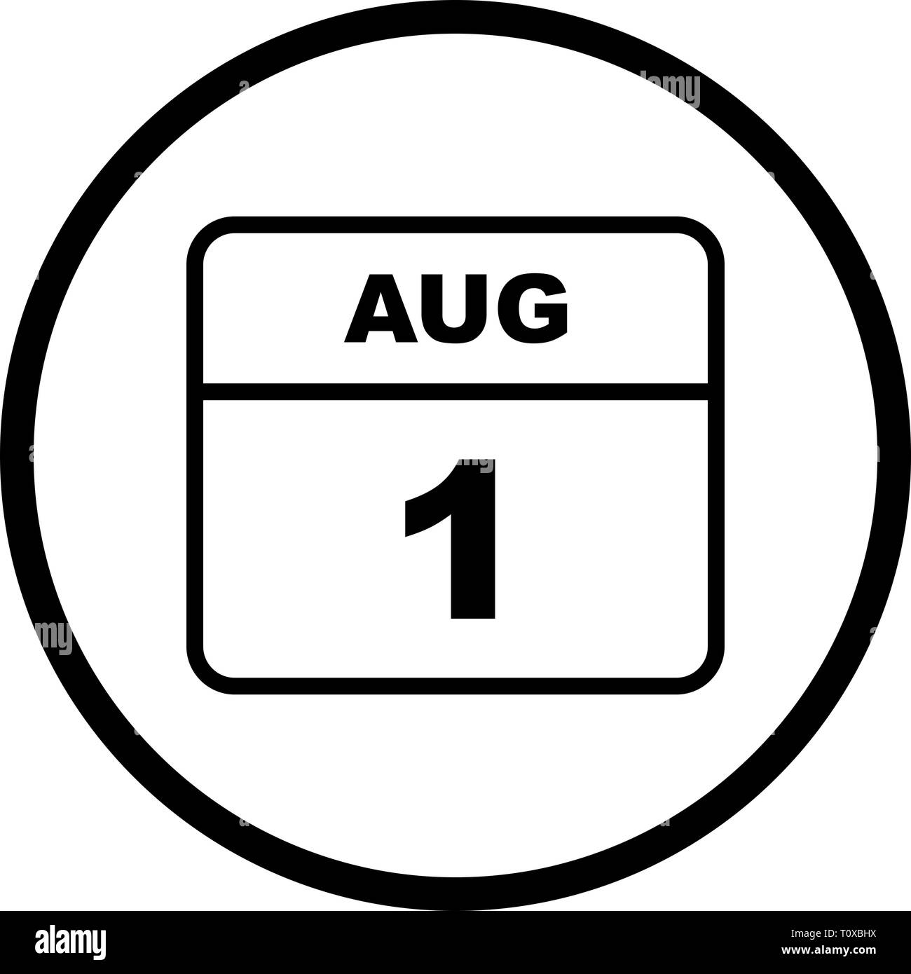 August date single day month Black and White Stock Photos & Images - Alamy