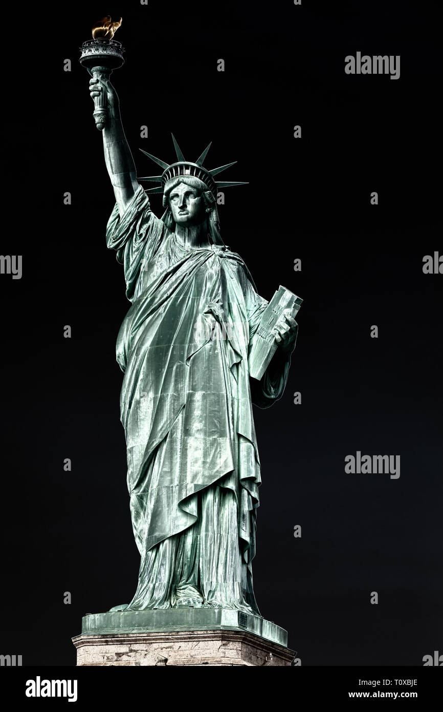 The Statue of Liberty is a colossal neoclassical sculpture on Liberty ...