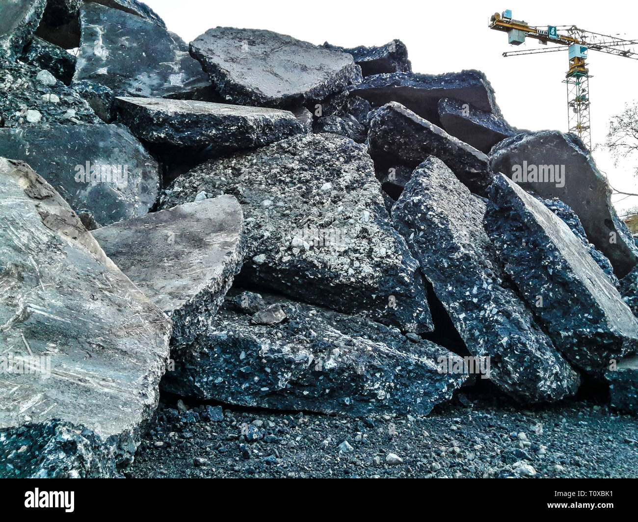 Broken asphalt texture hi-res stock photography and images - Alamy