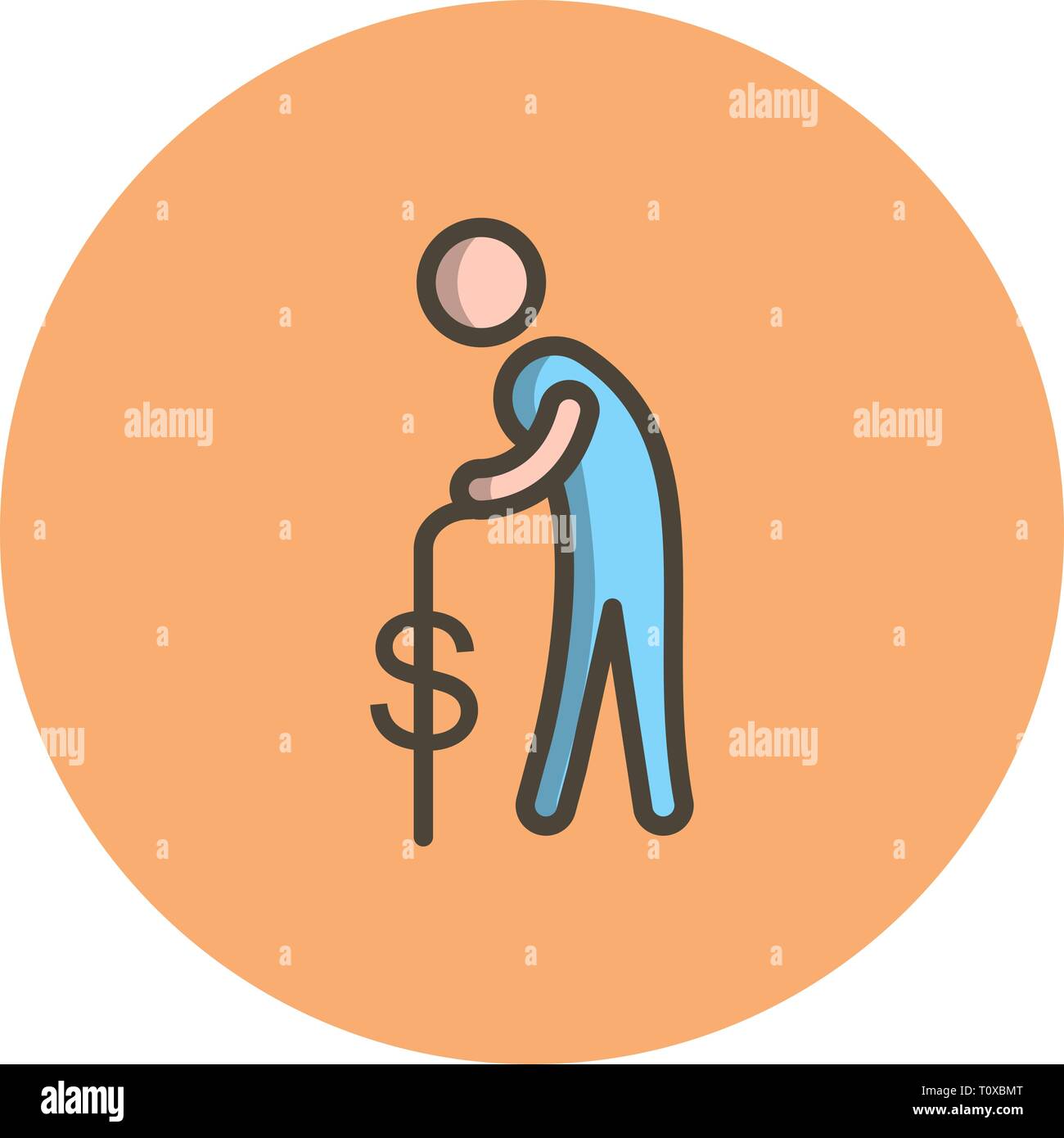 Illustration Pension Icon Stock Photo - Alamy