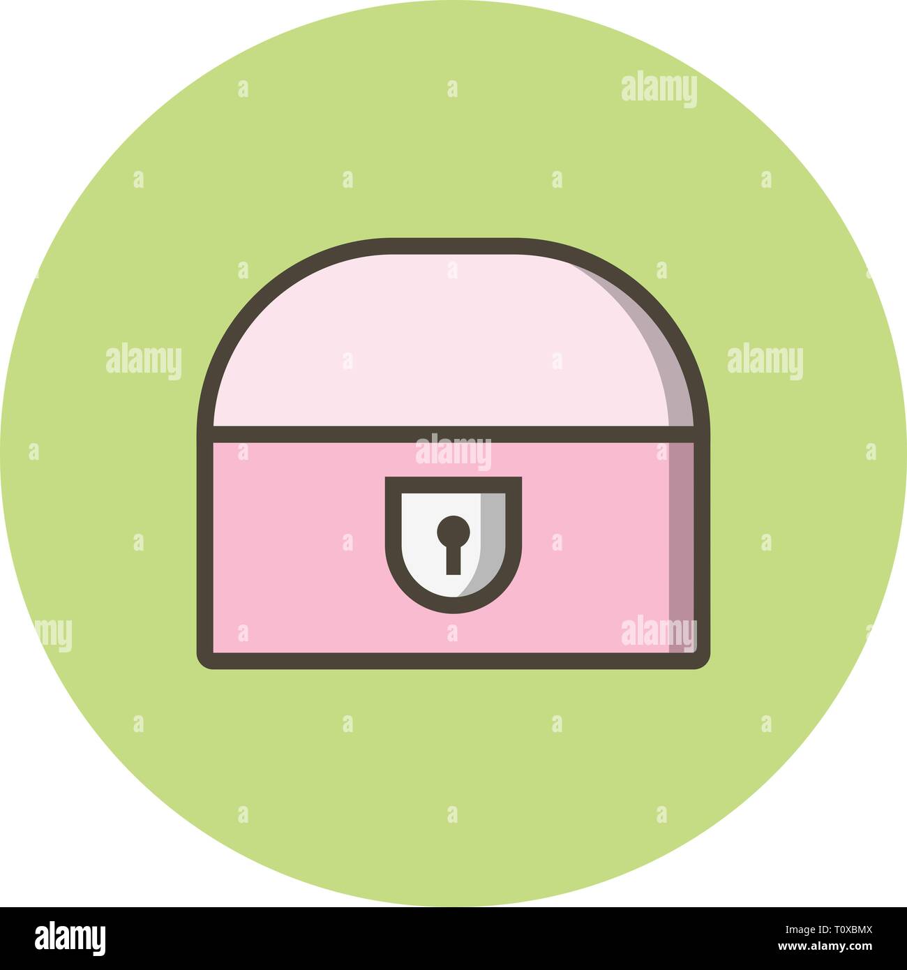 Illustration Coin Chest Icon Stock Photo - Alamy