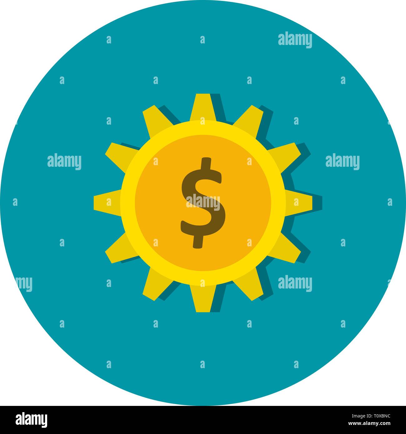 Illustration Business cog Icon Stock Photo - Alamy