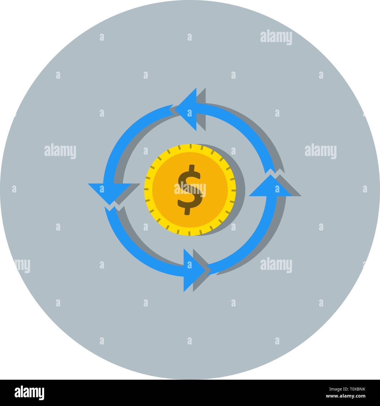 Illustration Money Flow Icon Stock Photo - Alamy
