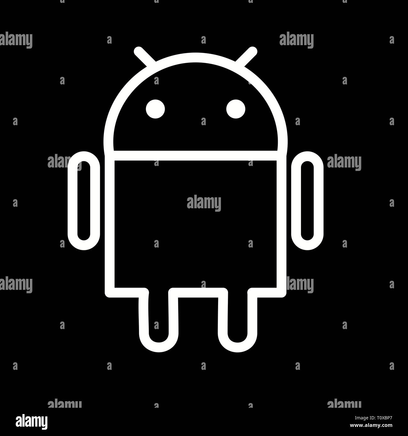 Illustration Android Icon Stock Photo - Alamy