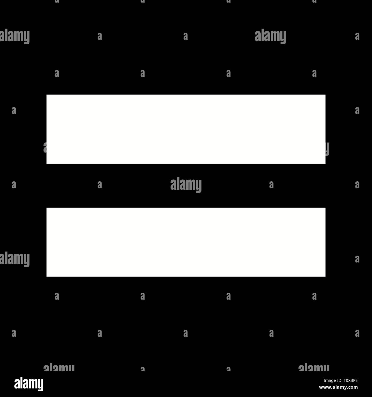 Illustration Equal To Icon Stock Photo - Alamy