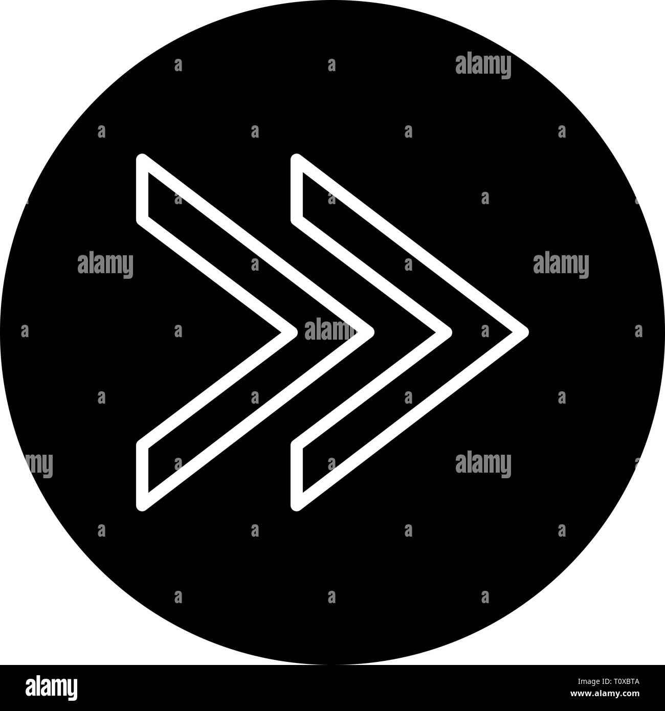 Illustration Forward Icon Stock Photo - Alamy