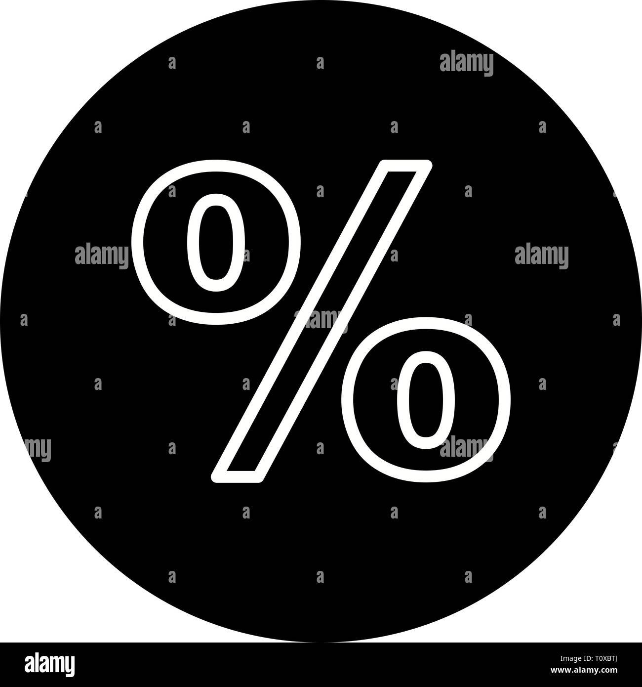 Illustration Percentage Icon Stock Photo - Alamy