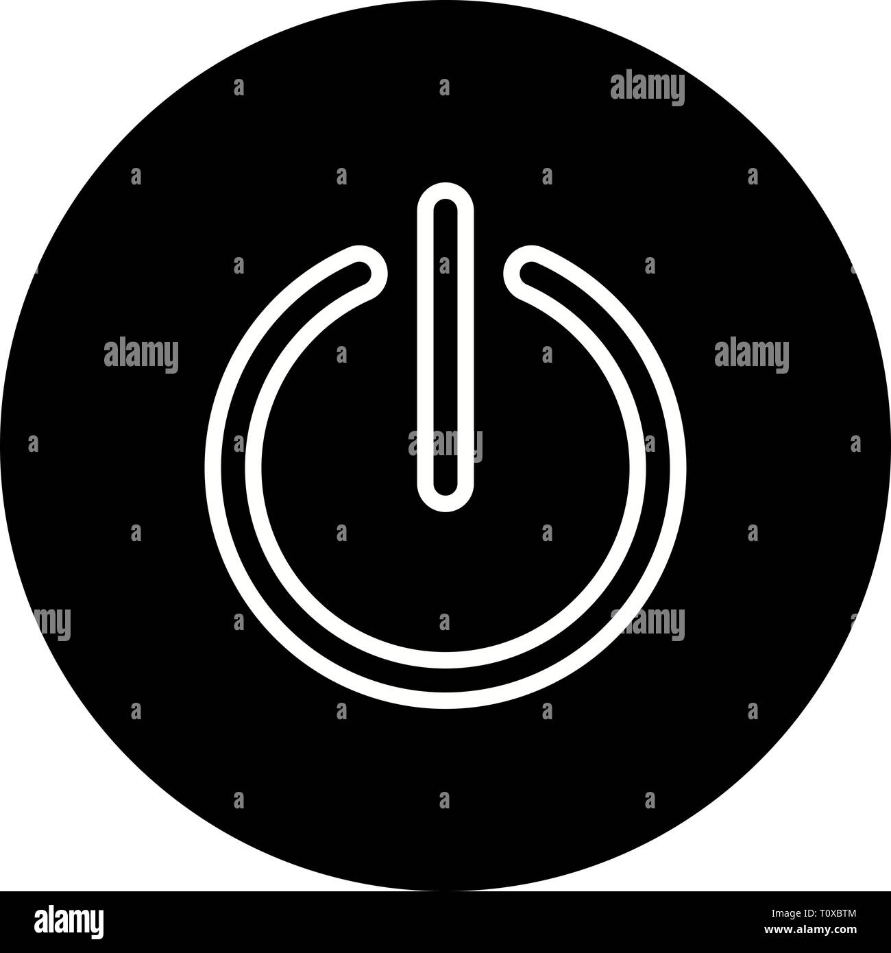 Illustration Shutdown Icon Stock Photo - Alamy