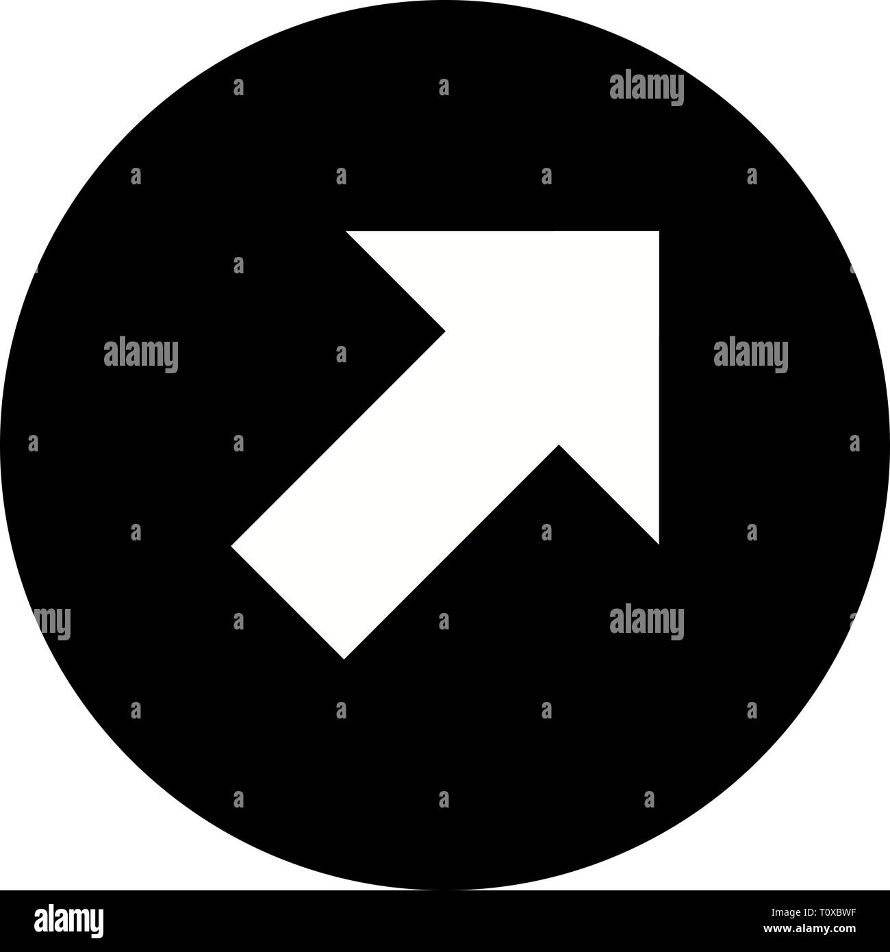 Illustration Right Up Icon Stock Photo - Alamy