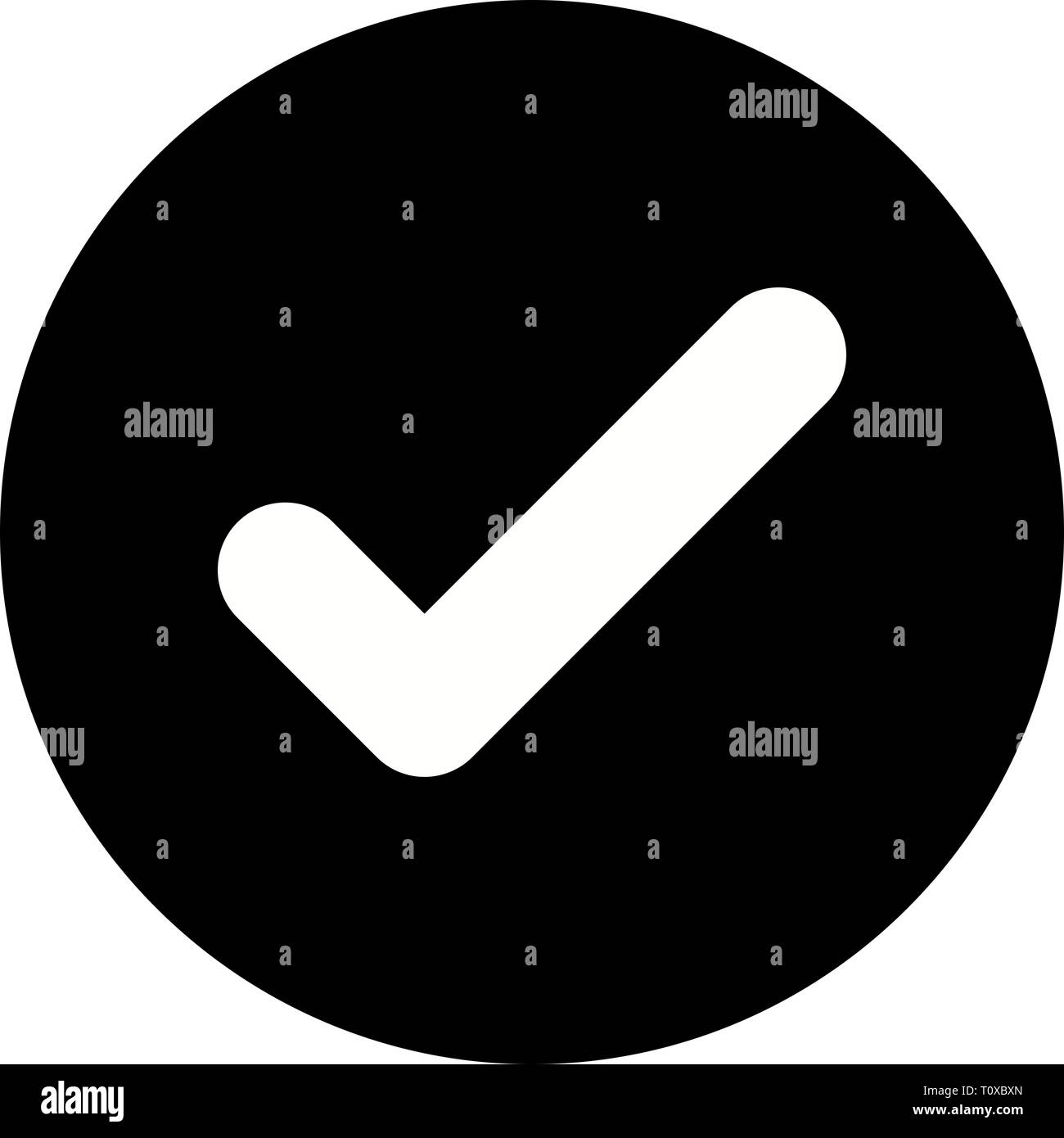 Illustration Tick Icon Stock Photo - Alamy