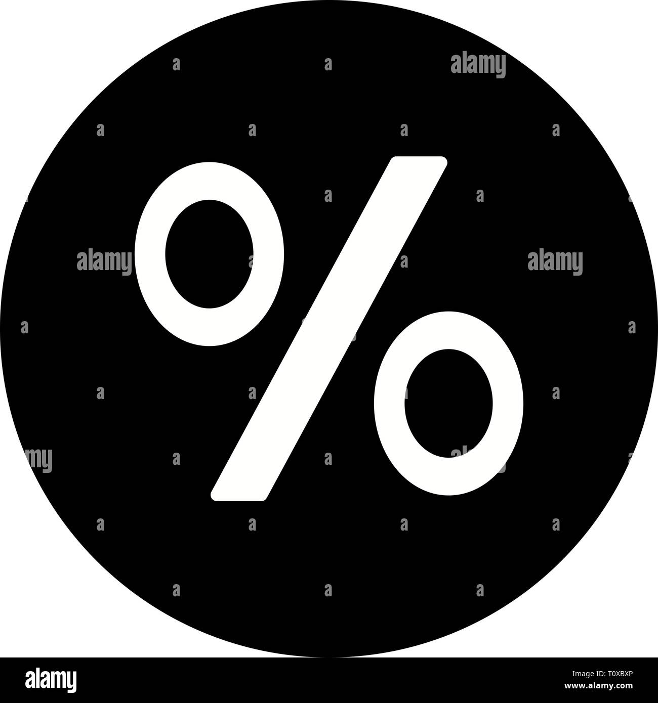 Illustration Percentage Icon Stock Photo - Alamy