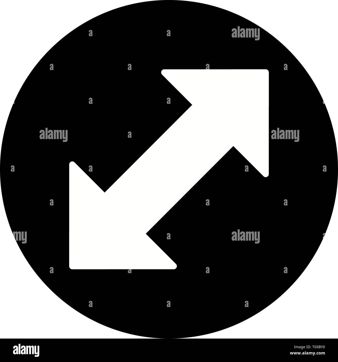 Illustration Double Arrow Icon Stock Photo - Alamy