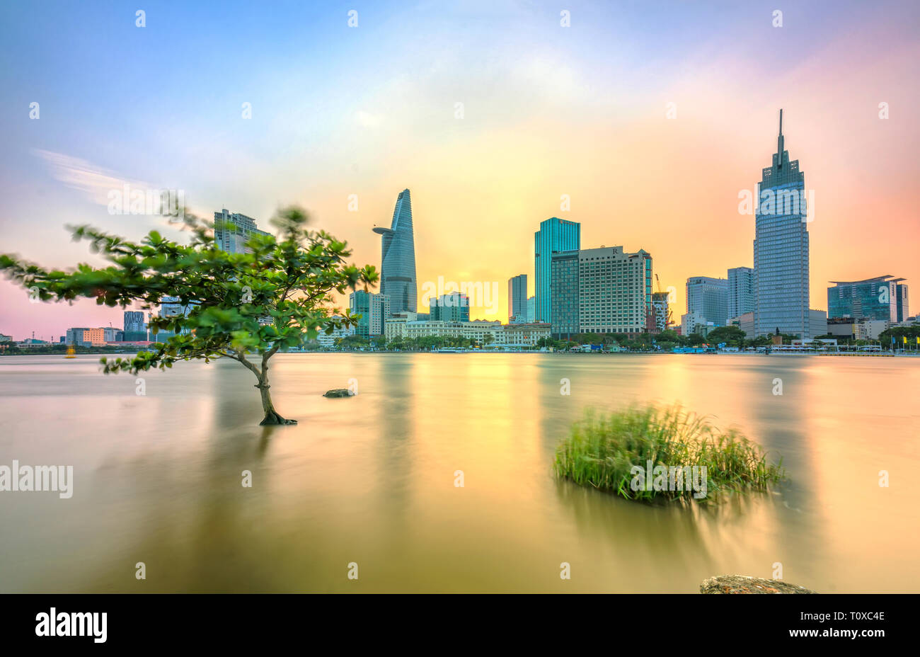 Riverside City sunset clouds in the sky at the end of the day brighter ...