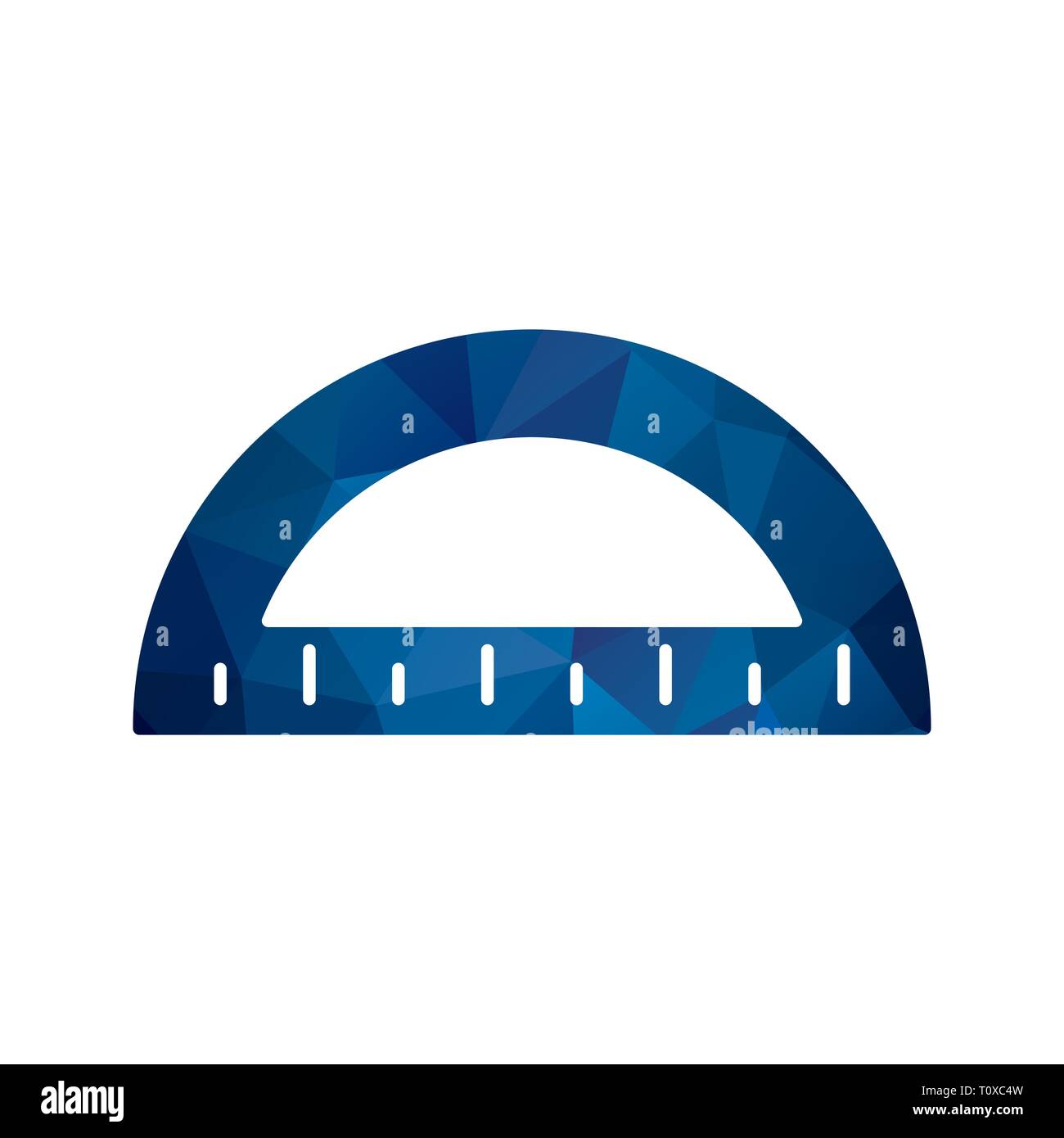 Illustration Protractor Icon Stock Photo - Alamy