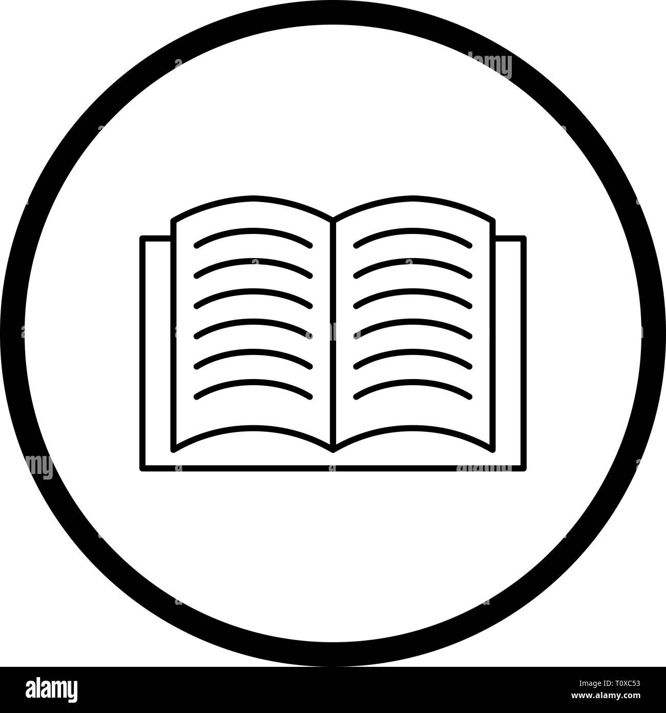 Illustration Open Book Icon Stock Photo - Alamy